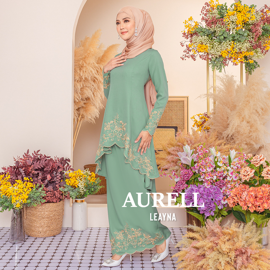 [LEAYNA.CO] [AURELL] Baju Kurung Modern Long Sleeve MARRIAGE/TUNANG ...