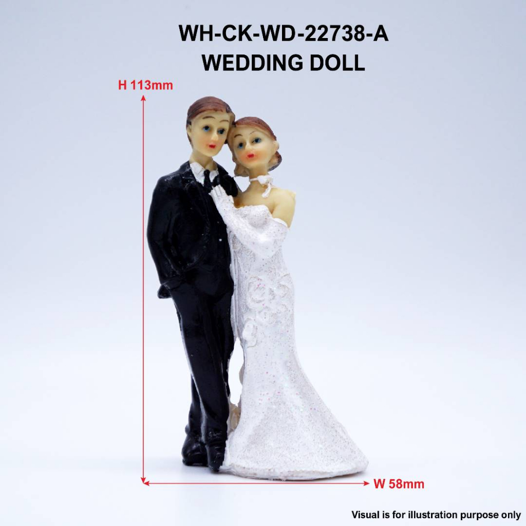 Wedding Cake Topper Accessories Cute Bride Groom Couple Toy Anniversary ...