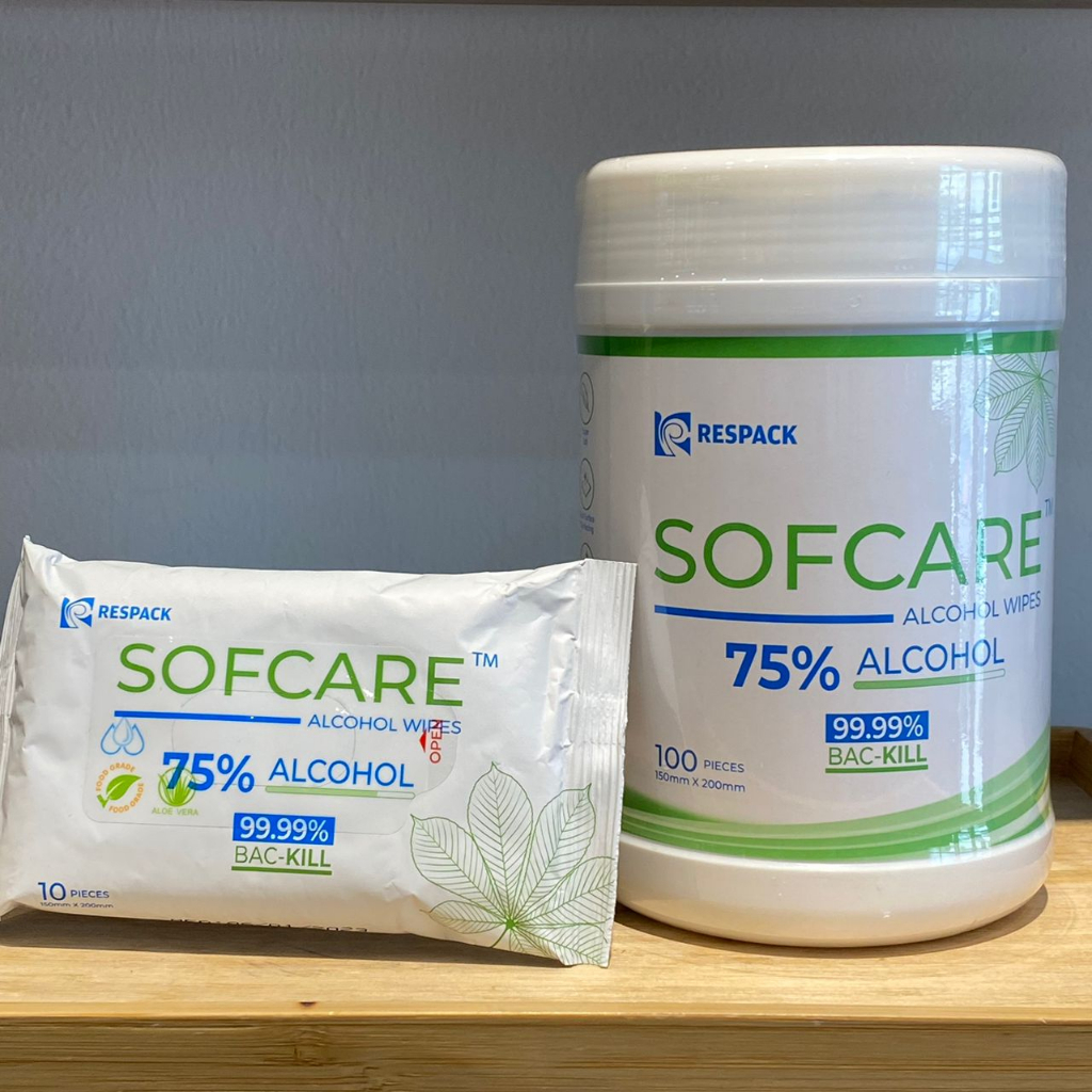 ALCOHOL WIPES 75% ALCOHOL RESPACK SOFCARE | Shopee Singapore