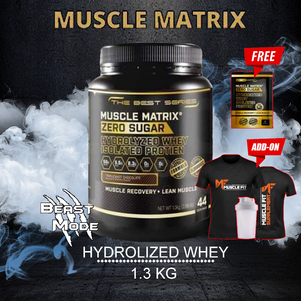 Hydro Whey Isolated by Muscle Matrix 2.86 lbs/1.3 kg [ 44 servings ...