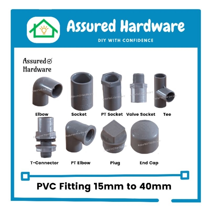 PVC Fitting Elbow Socket Tee Pt Socket Pt Elbow Valve Socket End Cap ...