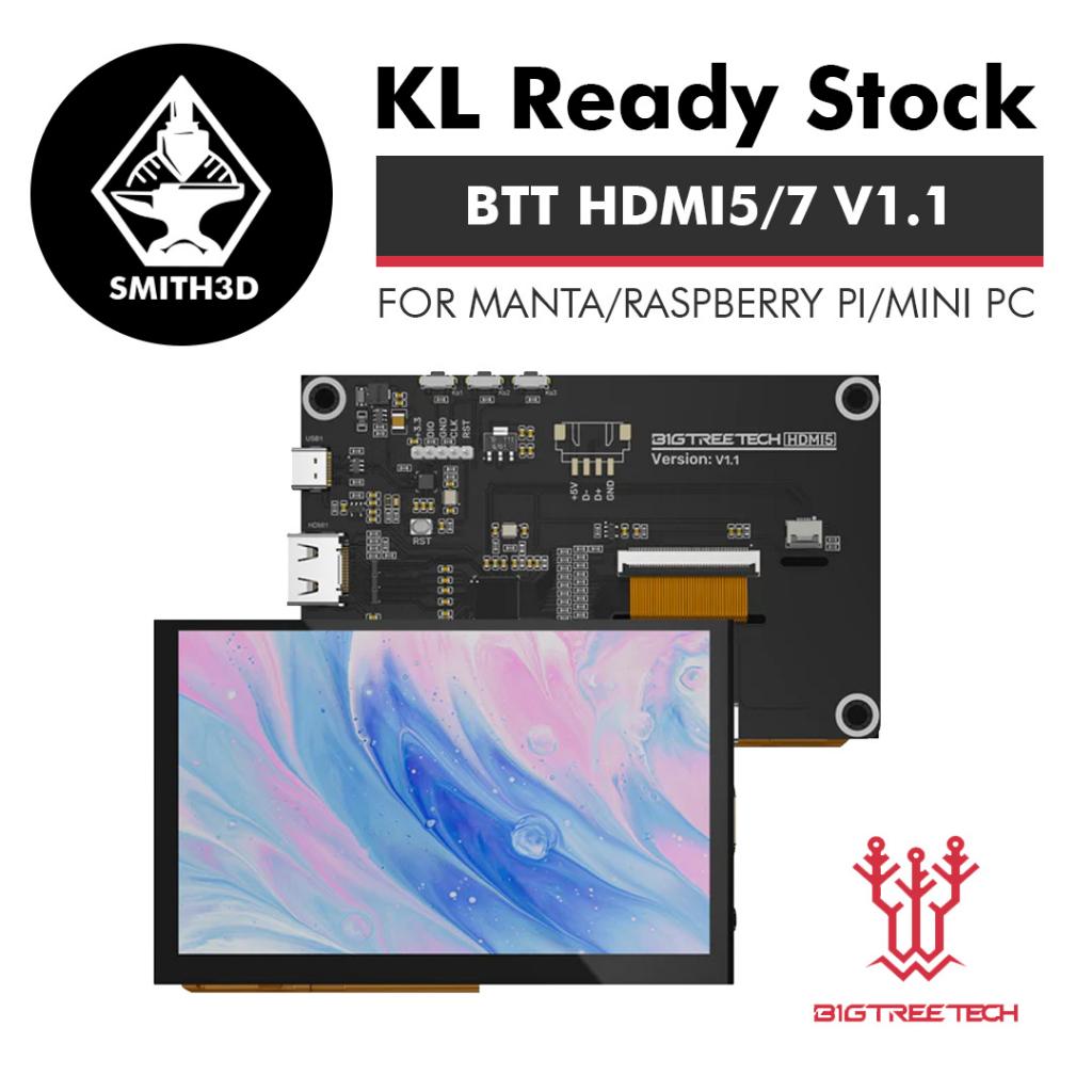 BIGTREETECH BTT HDMI5 HDMI7 V1.1 Large Size Touch Screen for Klipper ...