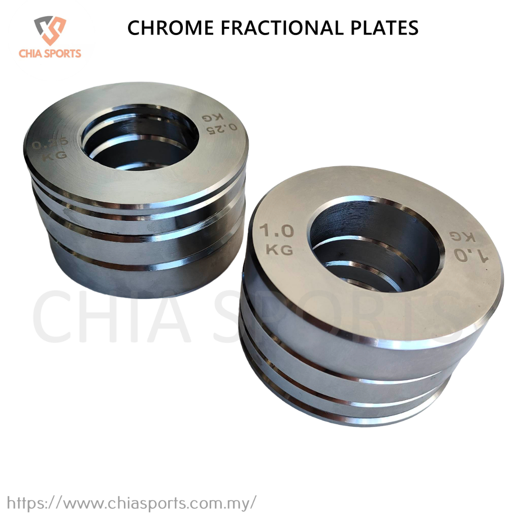 Chrome Fractional Plates Full Set Pair Of 0 25kg 0 5kg 0 75kg 1kg