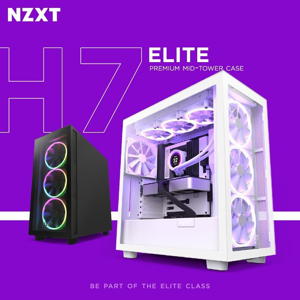 NZXT H7 Elite - Premium Mid Tower T.G PC Case [3 Models Available ...