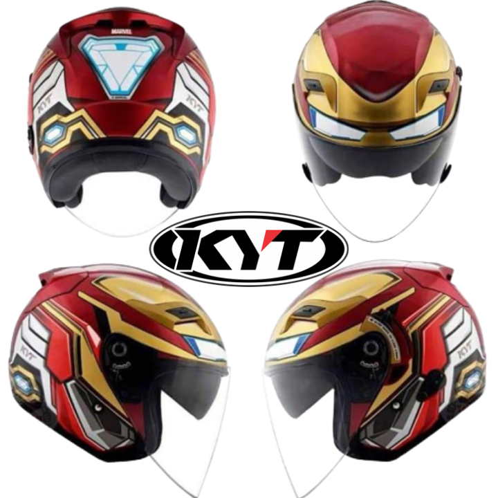 MARVEL SERIES IRON MAN KYT VENOM double visor helmet (Limited Edition ...