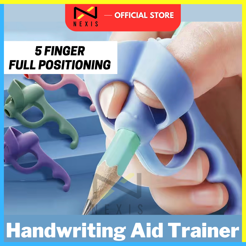 【Pemegang Pensel】 5 Finger full positioning pen Holder Grip for Kids ...