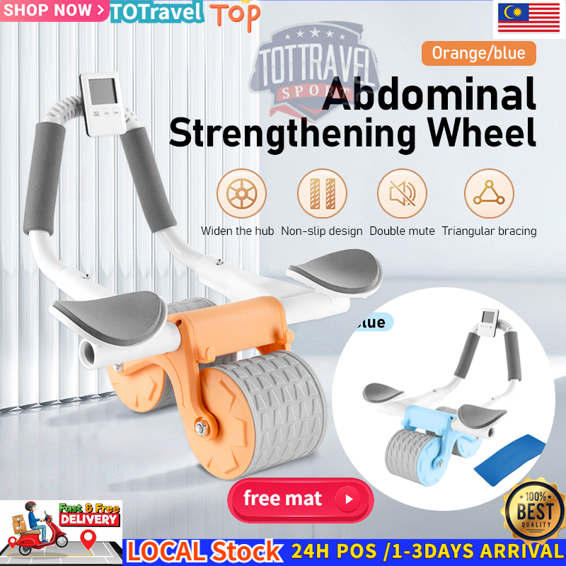 Fitness wheel/Perut/ Abdominal Wheel Automatic Rebound Muscle Elbow ...
