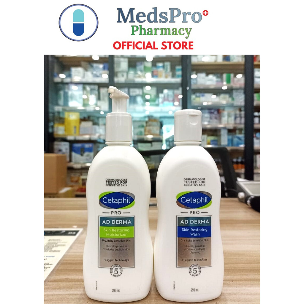 CETAPHIL PRO AD DERMA SKIN RESTORING MOISTURIZER(EXP:01/2026)/WASH ...
