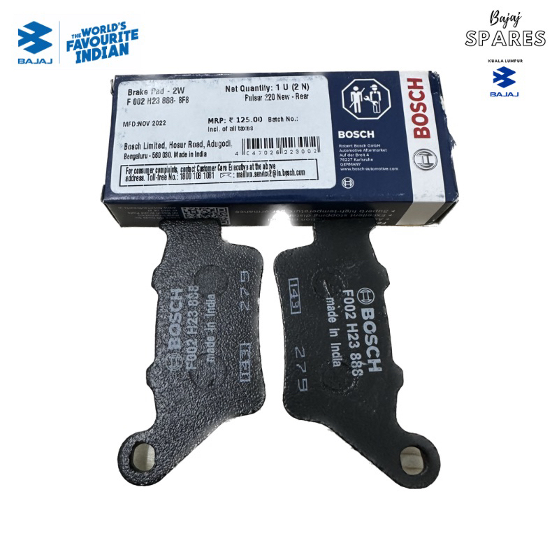 BRAKE PAD REAR NS200/RS200/DOMINAR/KTM 200/390/250 | BOSCH | GIXXER ...