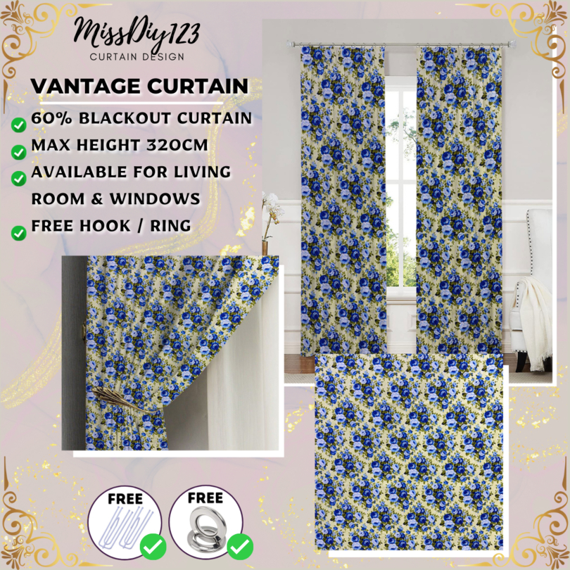 (N11) Nana CURTAIN New Arrival Langsir Naco Blackout Pattern (Langsir ...