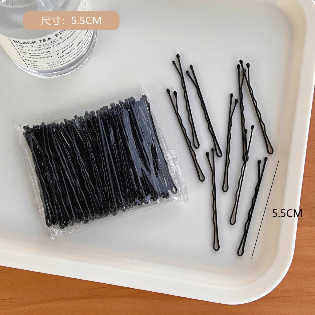 10pcs Plain Black / Colour Bobby Pin Set Black Hair Pins with Box ...