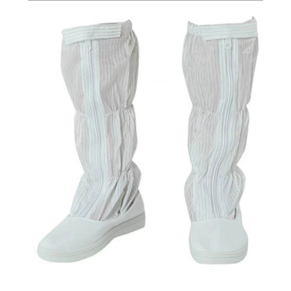 ESD Cleanroom Booties Industrial Shoe White stripe Antistatic shoe size ...