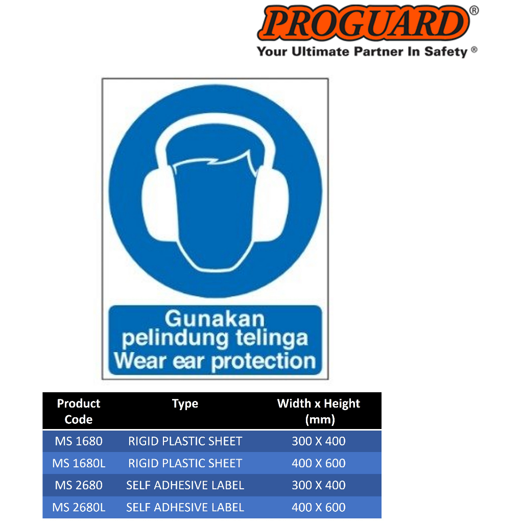 PROGUARD Wear Ear Protection Gunakan Telinga Pelindung Construction ...