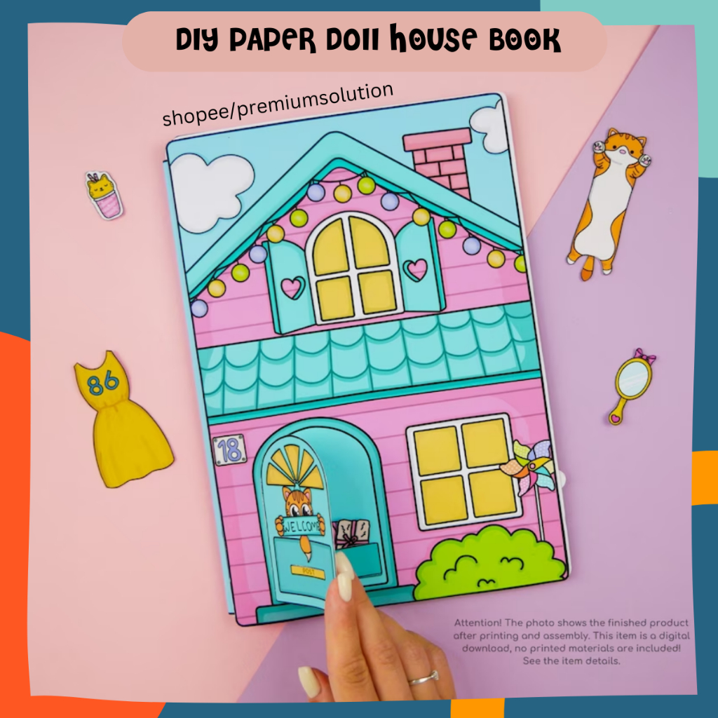 Paper Doll House Book Laminated Template Paper DIY Activities for Kids ...