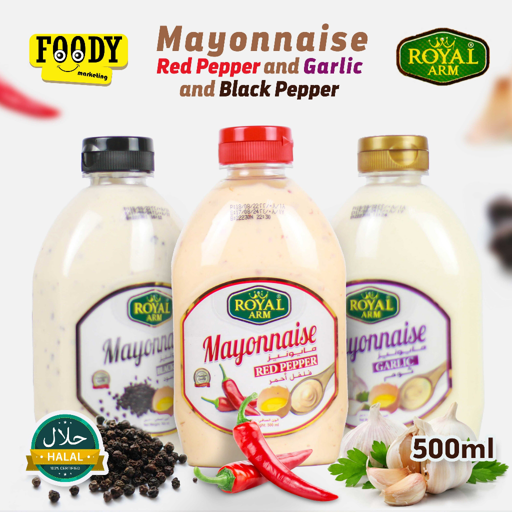 Sos Bawang Putih 500g | Royal Arm Mayonnaise 500g ( Red Pepper - Garlic ...