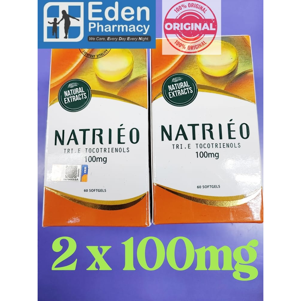 Natrieo tri.E Tocotrienols 100mg vitamin E ( 2 x 60's ) | Shopee Singapore