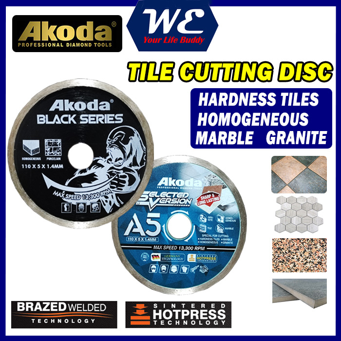 AKODA A5 / BLACK SERIES TILE CUTTING DISC (GRANITE/HOMOGENEOUS/MARBLE ...