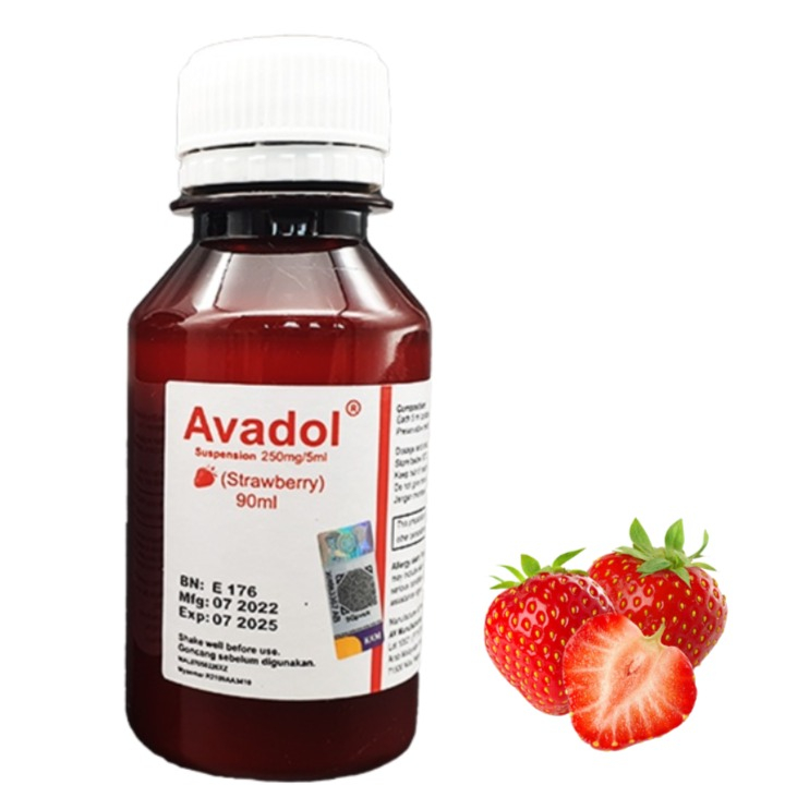 avadol suspension pcm (strawberry 90ml) | Shopee Singapore