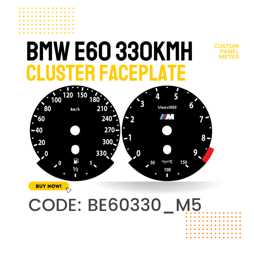 BMW E60 330KMH AUTOMATIC CLUSTER FACE PLATE PANEL METER SPEEDOMETER | Shopee Singapore
