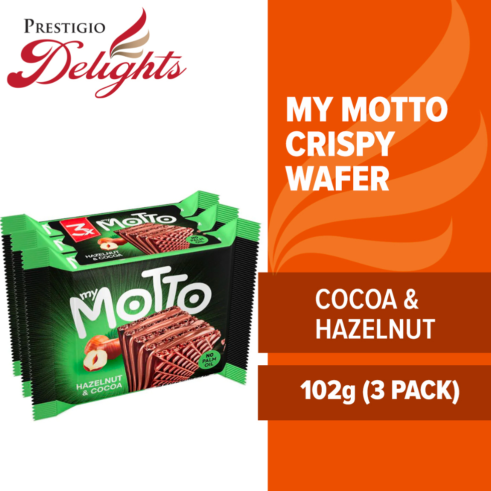 My Motto Cocoa & Hazelnut Crispy Wafer 102g | Shopee Singapore