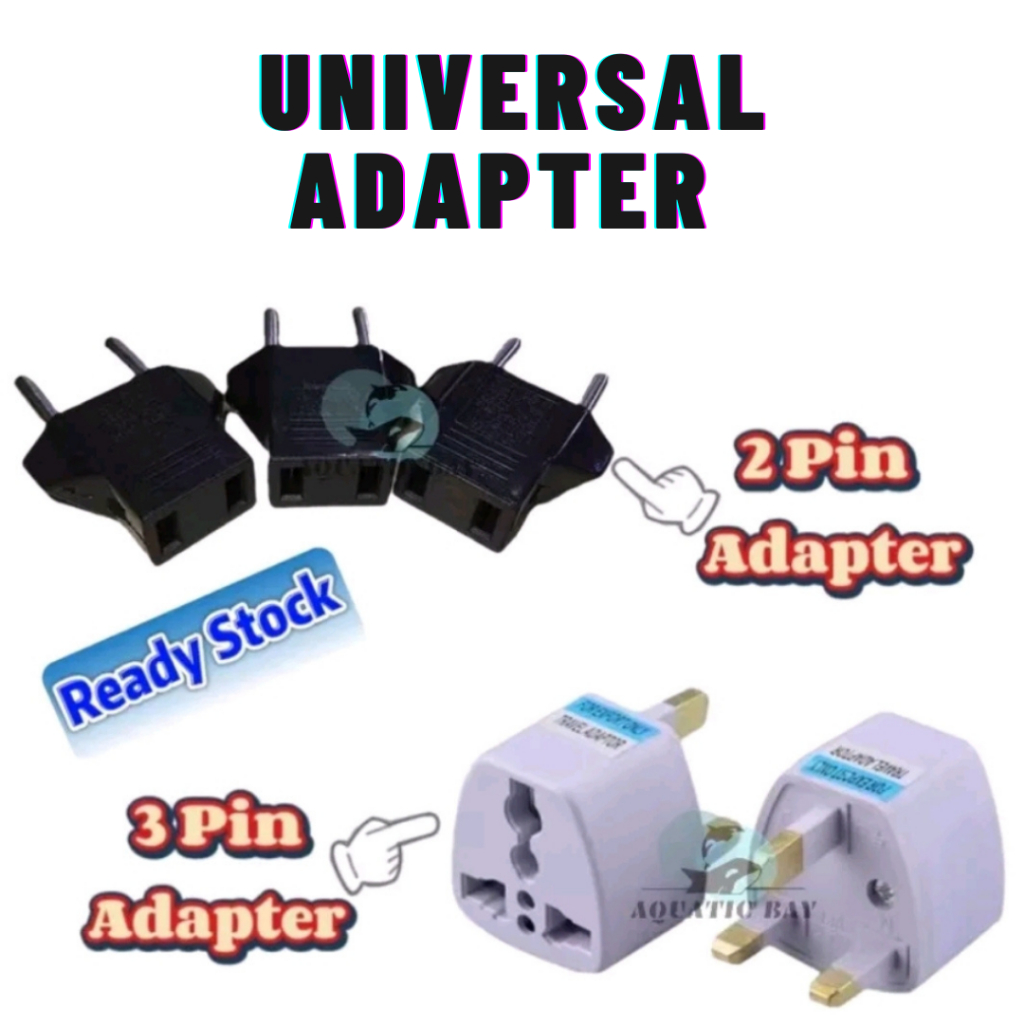 【HOT】Universal 2 Pin 3 Pin Conversion Plug Universal Adaptor | Shopee ...