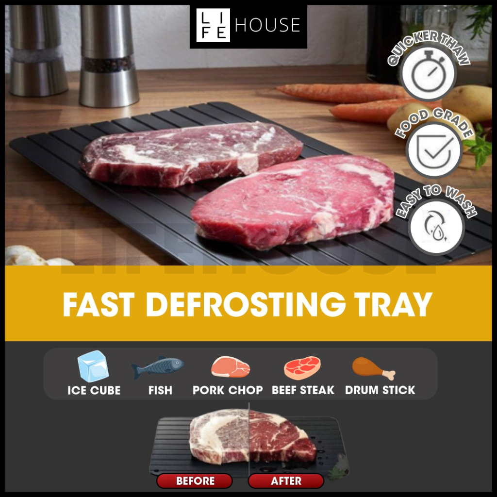 Kitchen Fast Defrosting Tray Frozen Food Meat Quick Defrost Plate Board ...