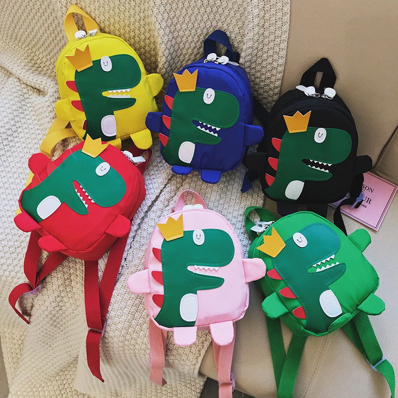 Kids Backpack Sling Bag Green Dinosaur Nylon Preschool Kindergarten ...