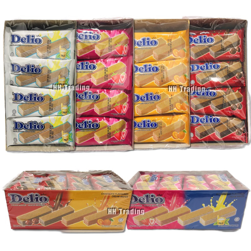 16g x 24’s DELIO CREAM WAFER / WAFER BERKRIM [CHOCOLATE / STRAWBERRY ...