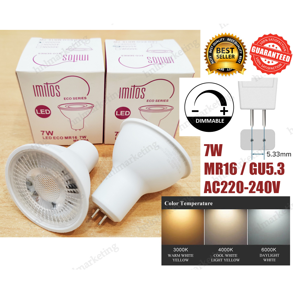 DIMMABLE 7W MR16 GU5.3 240V LED BULB FOR EYEBALL TRACK LIGHT HALOGEN ...