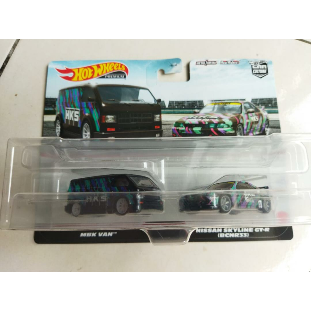 Hot Wheels Premium Twinpack Nissan Skyline GTR R33 HKS MBK Van HKS ...