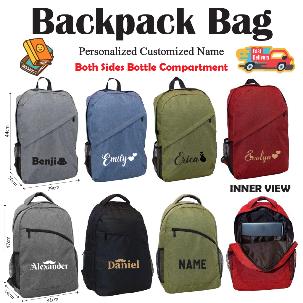 Personalized Customized Name Backpack Bag | Multipurpose Bag | Both ...