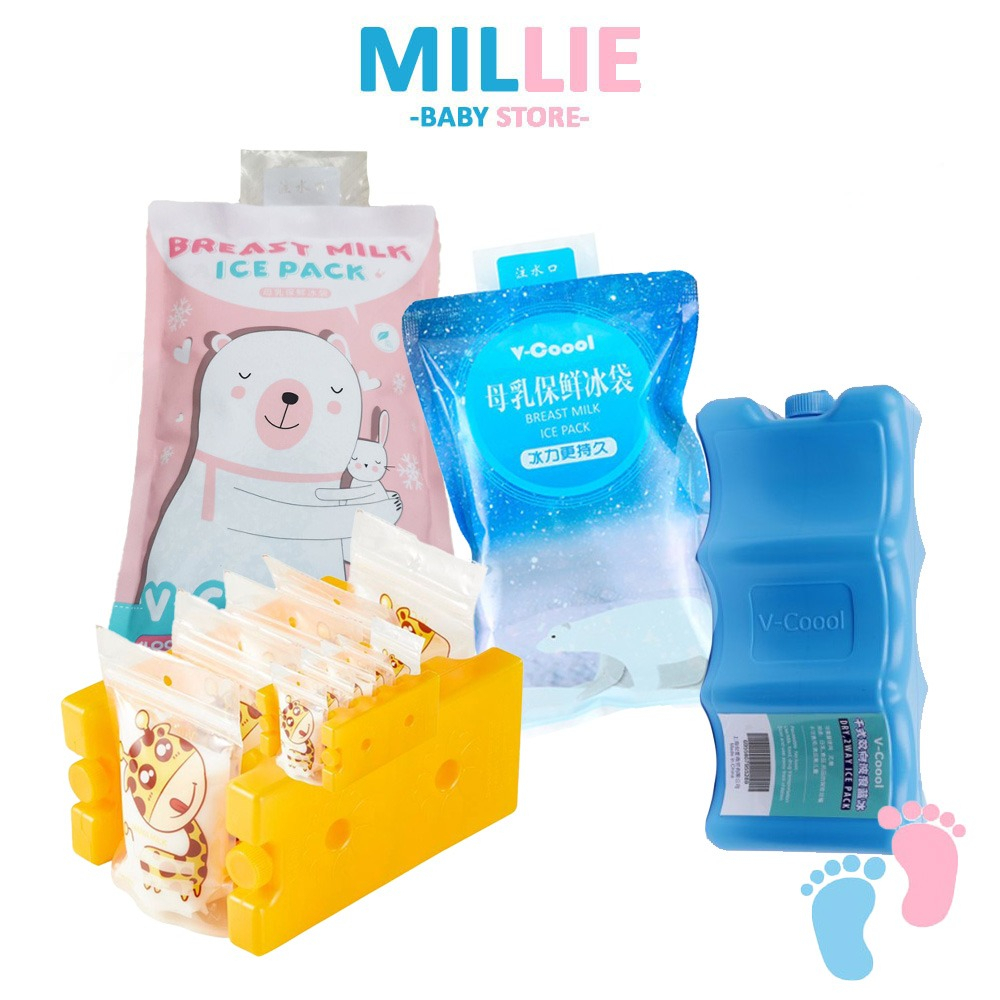 MILLIE V-Coool Frozen Food Icepack Ice Pack Breast Milk Reusable Ice Block / Ice Brick/ Ice Pack ...