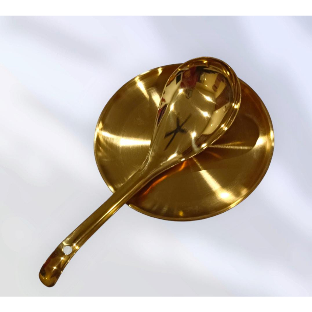 Gold Serving Spoon/ Senduk Lauk/Senduk Buffet (Spoon With Plate ...
