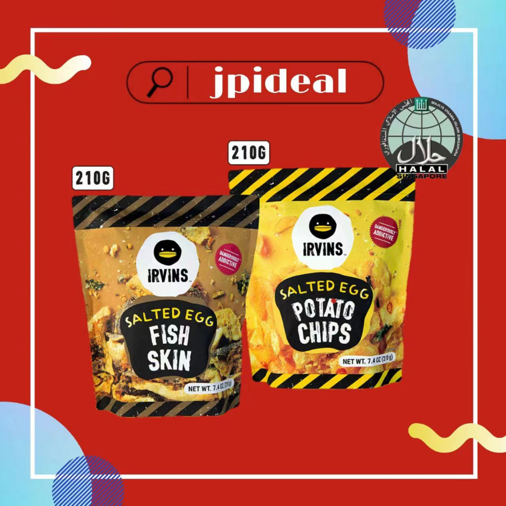 HALAL Irvins Salted Egg Fish Skin / Salted Potato Chips【Big Pack】 咸蛋鱼皮 ...
