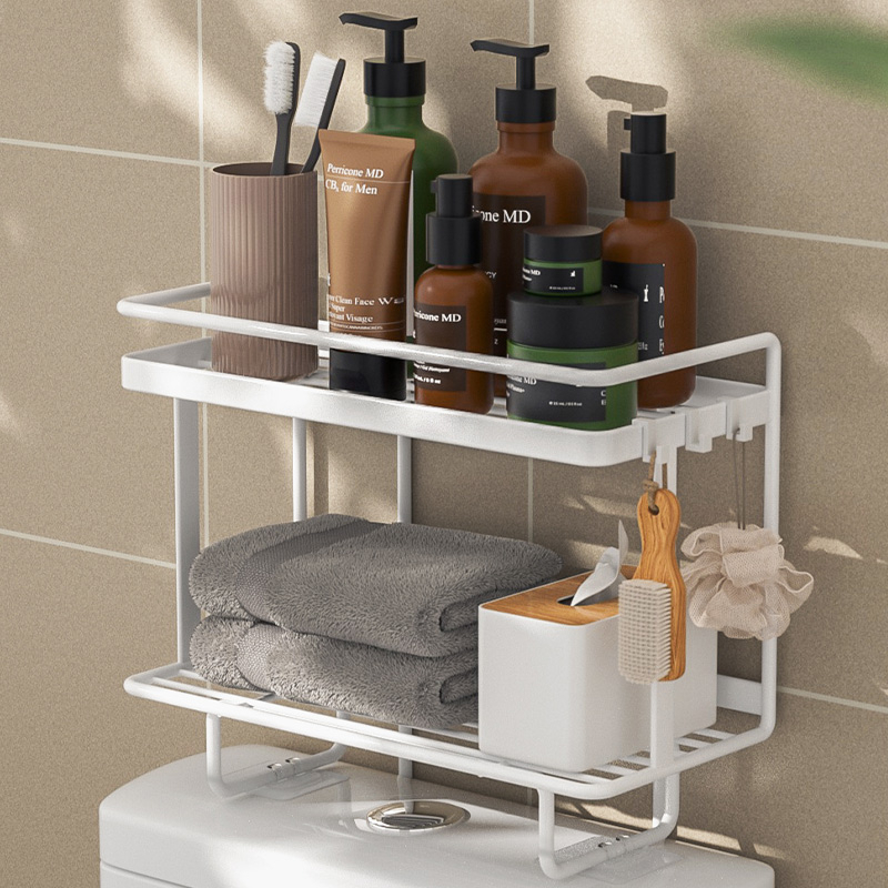 2 Layers Toilet Rack Bathroom Shelf Toiletries Storage Organizer Rack ...
