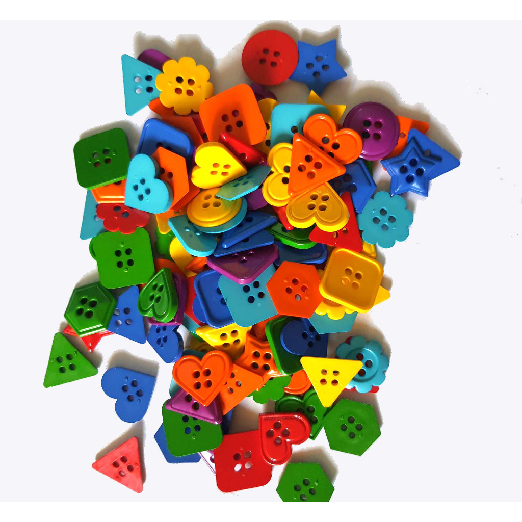 30 pcs mix geometric shape buttons 4 holes for crafts findings | Shopee ...