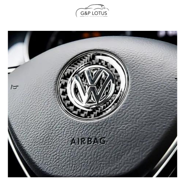 Volkswagen Carbon Design Logo Sticker Front/Rear/ Steering Golf GTI MK5 ...