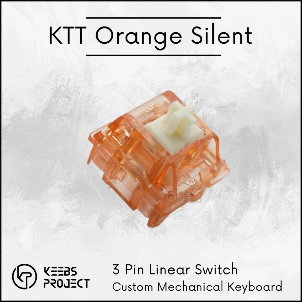 KTT Orange Silent Switch (Newest) Linear Switch 3 pin for Mechanical Keyboard | Shopee Singapore