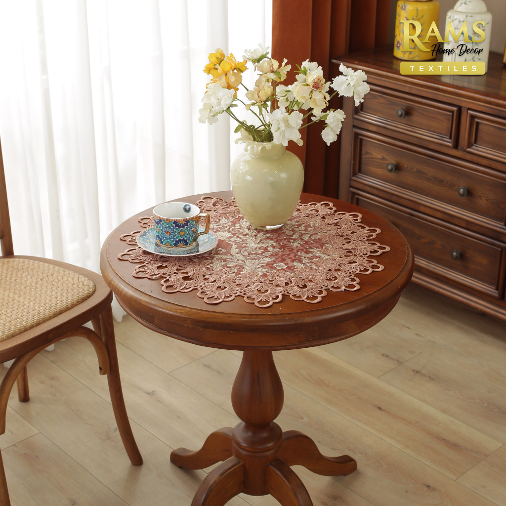 Embroidered Lace Table Runner / Dining Table Runner For 6 8 10 Seater ...