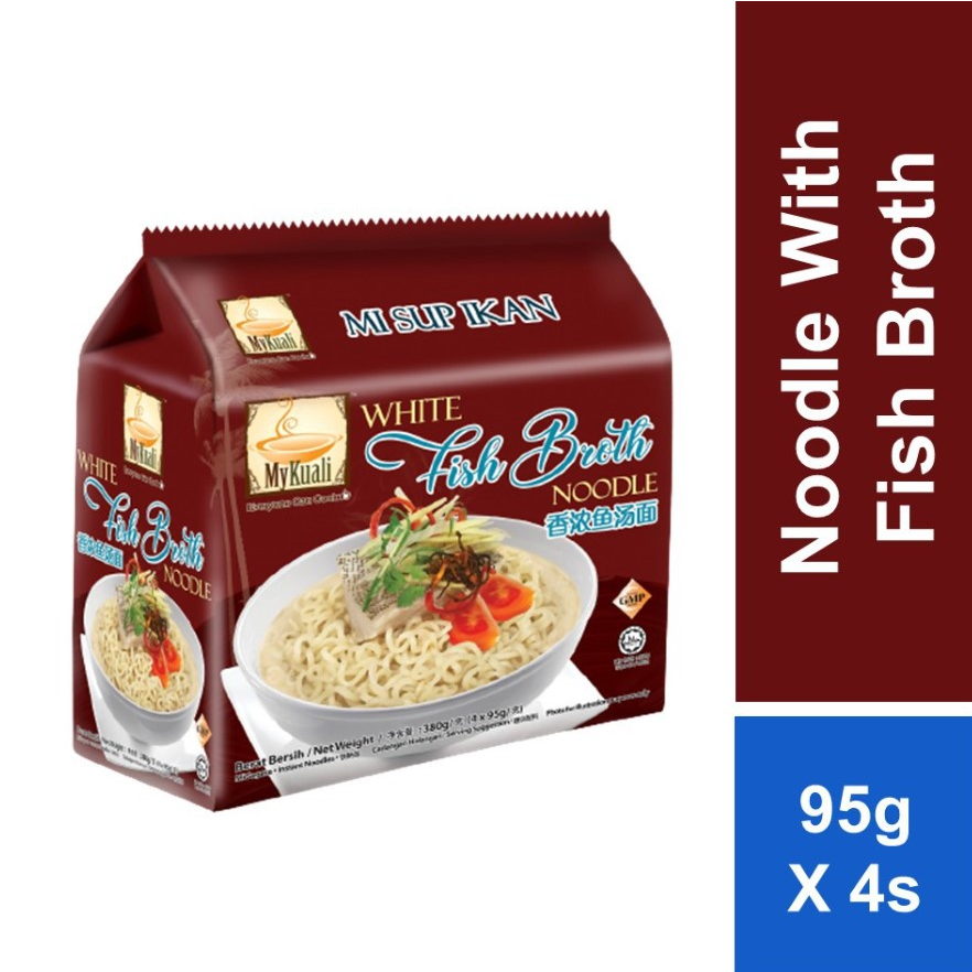 MyKuali Penang White Fish Broth Noodle Soup 95g x 4s | Shopee Singapore