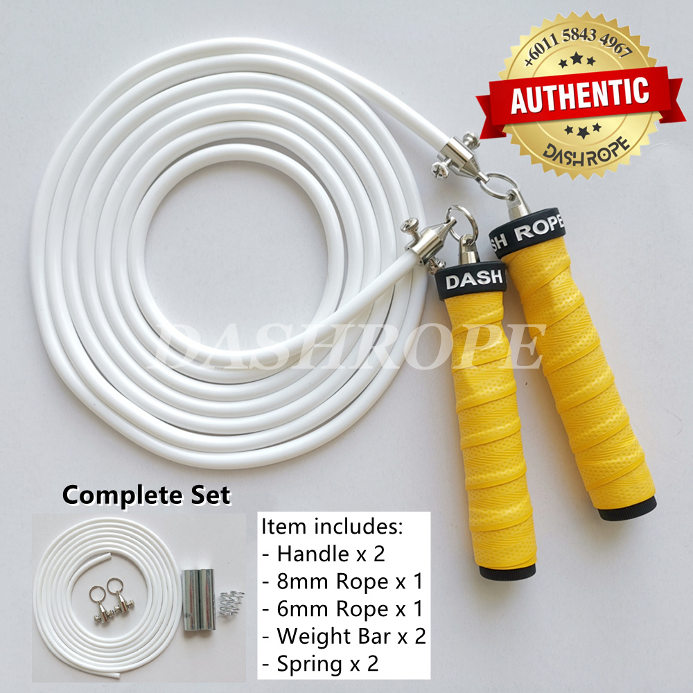 DASHROPE Muaythai 6mm 8mm Weighted Jump Rope Heavy Weight Skipping ...