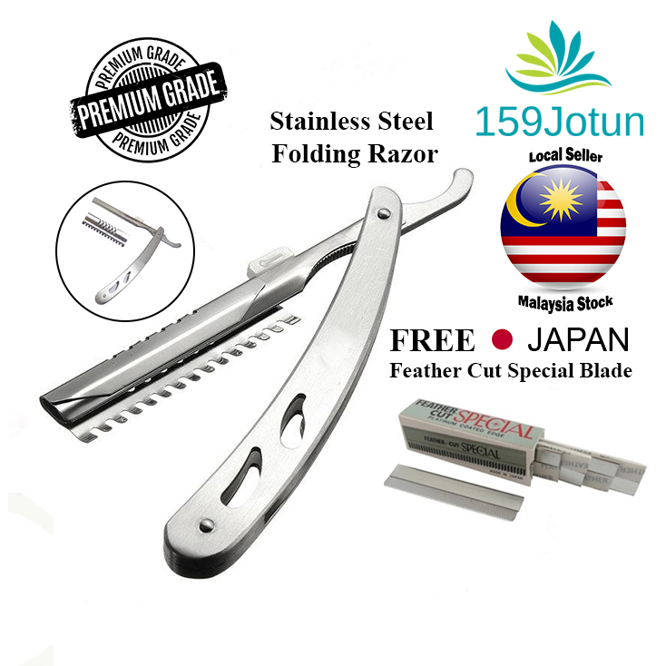 Straight Edge Iron Stainless Steel Sharp Barber Razor Folding Shaving ...