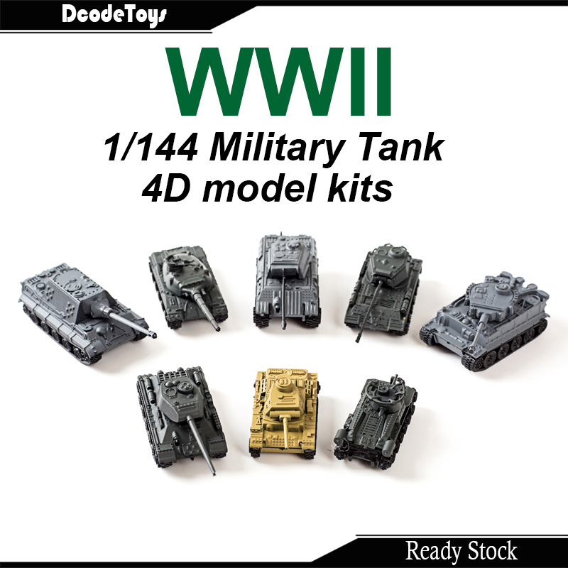 1/144 WWII Military Tank 4D model kits 模型军事 for diorama gundam gunpla ...
