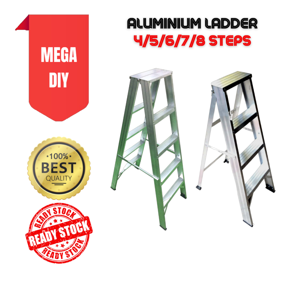 Aluminium Single / Double Sided Ladder Tangga / Double Side Ladder ...