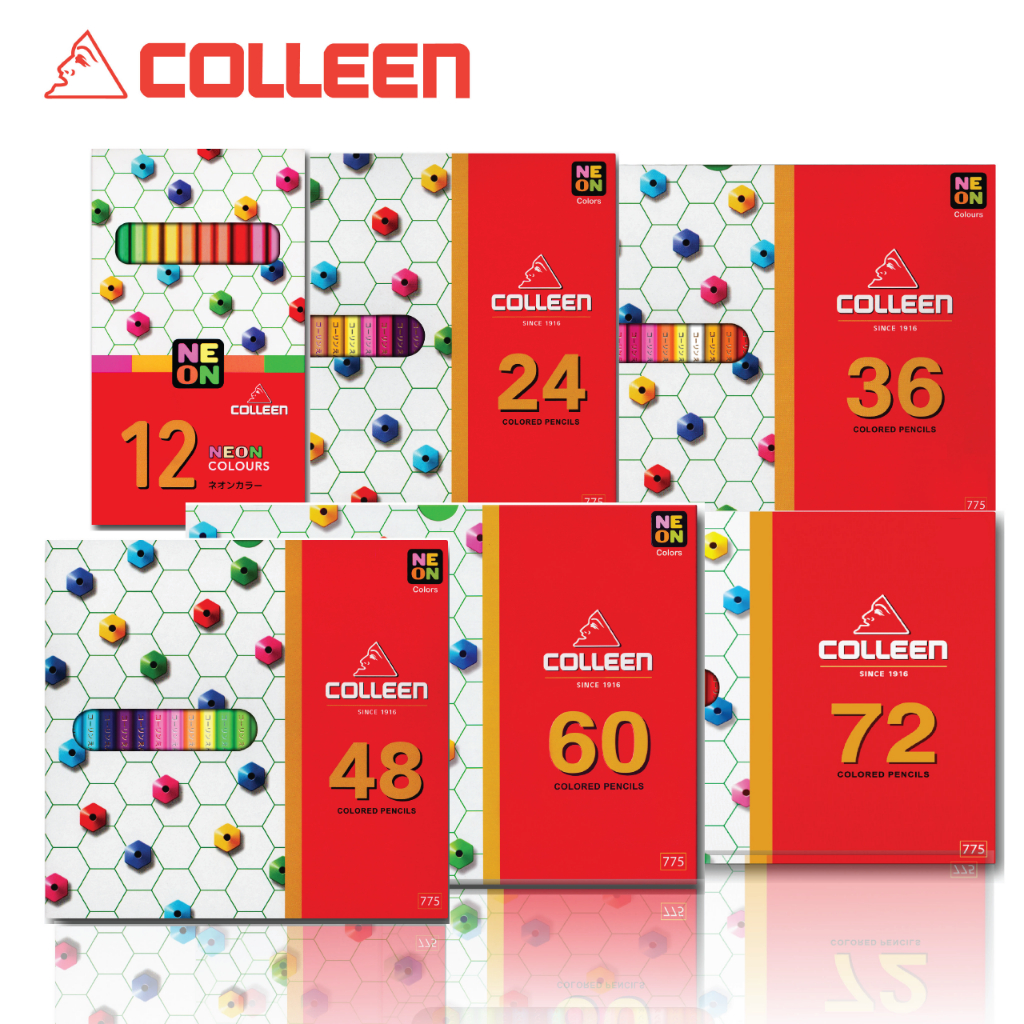 【COLLEEN】 775 Color Pencil Hexagon 12 to 72 Colors | Shopee Singapore