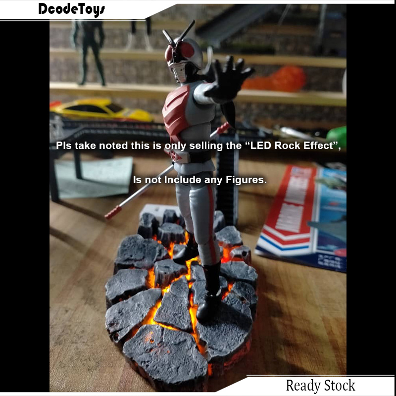 LED Rock Stand Base Effect for 1/12 1/6 diorama display shf saint seiya ...