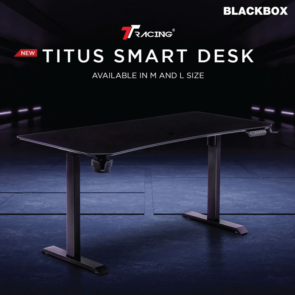 TTRacing Titus Onyx Smart Desk Gaming Table Study Working Height ...