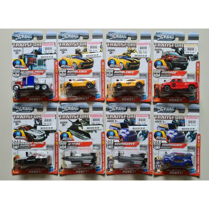 Hasbro Transformers Speed Stars - Optimus Prime / Bumblebee / Ironhide ...