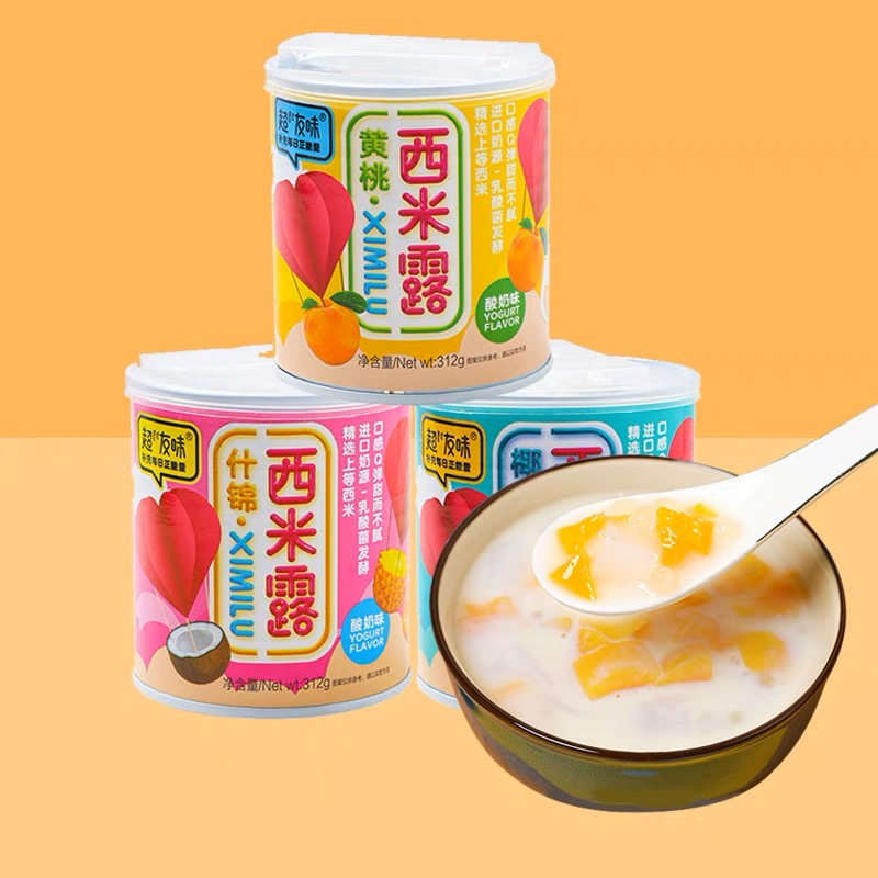 Super Friendly Flavor Yogurt Sago Dew 312g Assorted Fruit/Coconut Fruit/Canned Yellow Peach ...