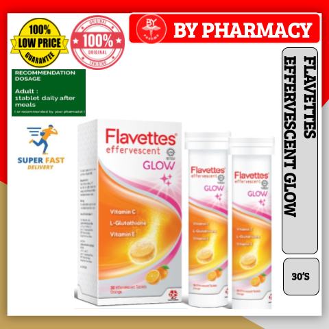 Flavettes Effervescent Glow Vitamin C 1000MG (30's/BOX) | Shopee Singapore